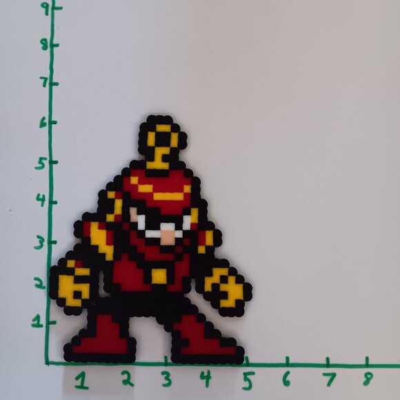 Perler, Megaman | Wall Decor | Perler Bead Art Of Ring Man From Megaman ...